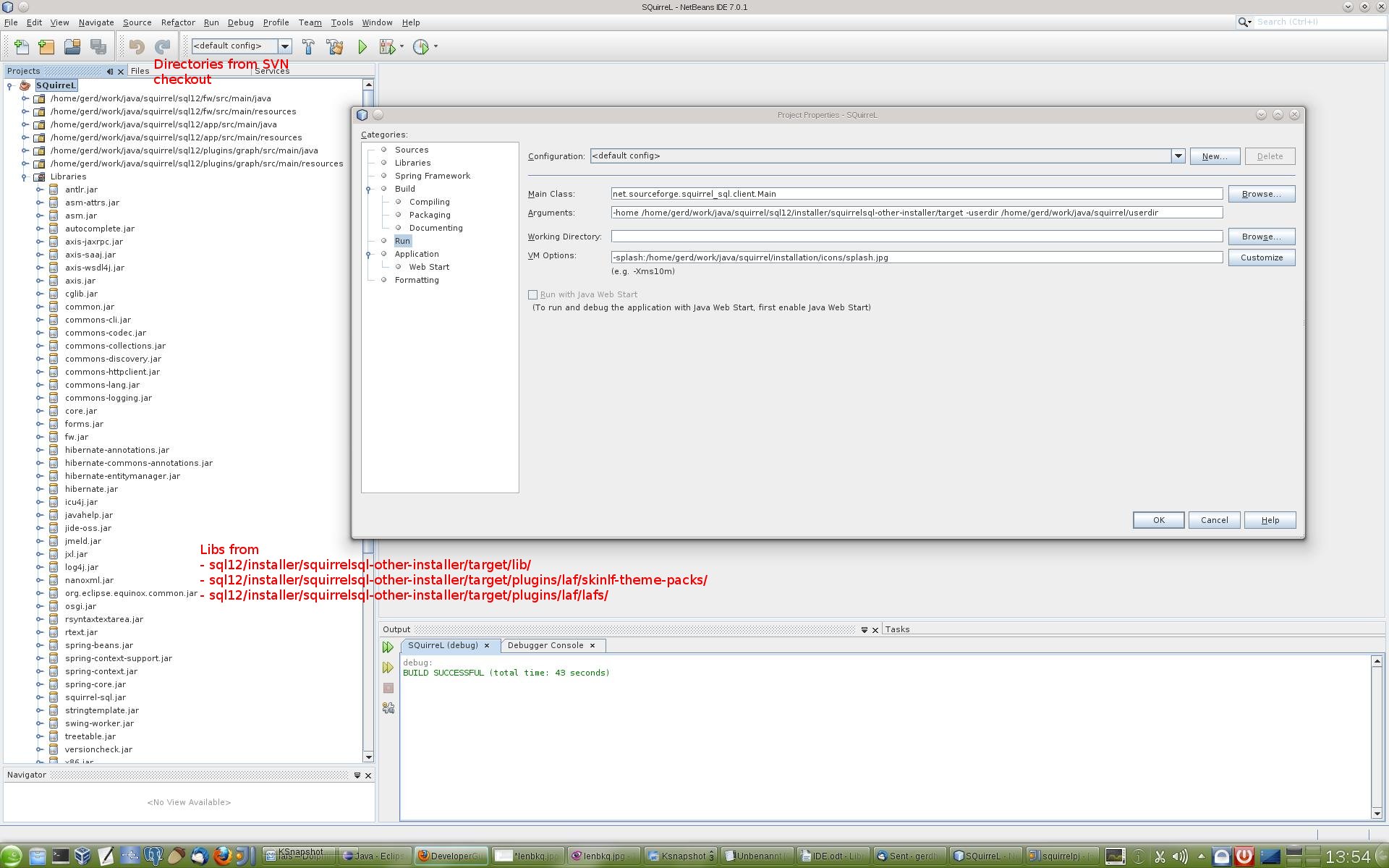 Develop and debug SQuirreL and SQuirreL-Plugins
